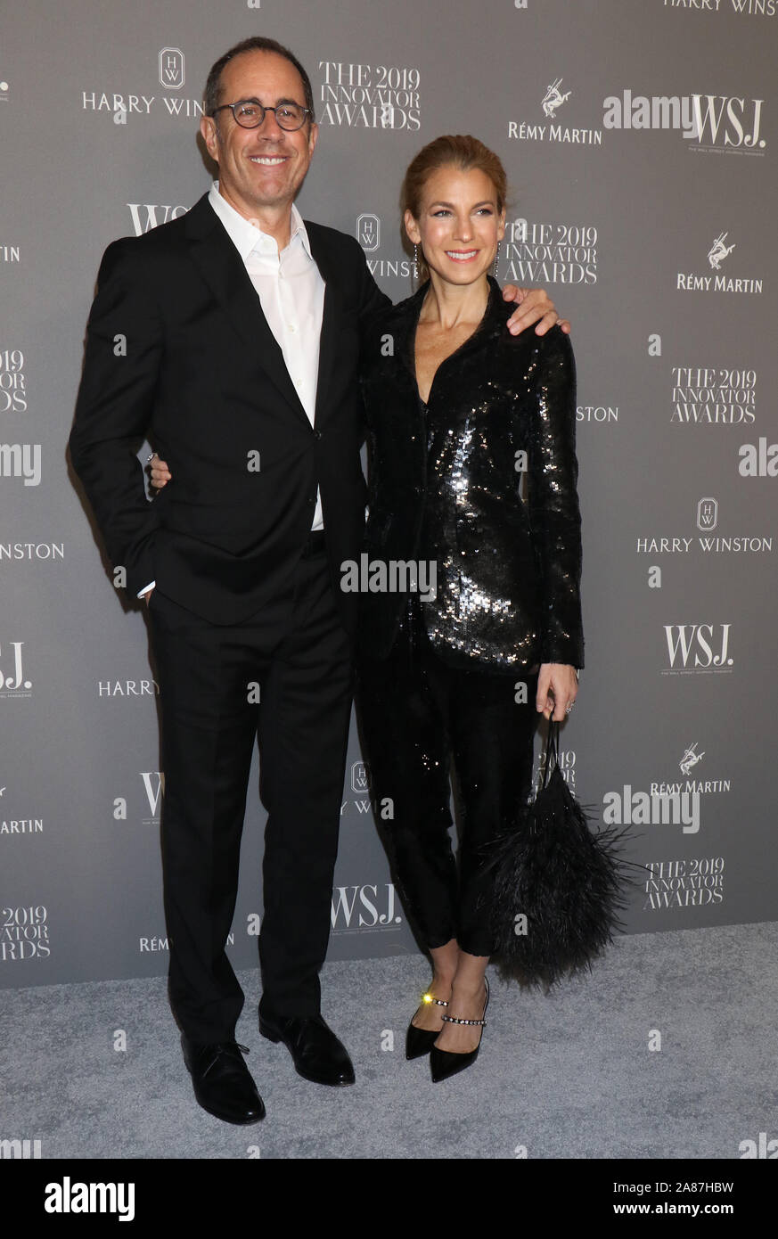 New York, NY, USA. 6th Nov, 2019. Jerry Seinfeld and Jessica Seinfeld ...