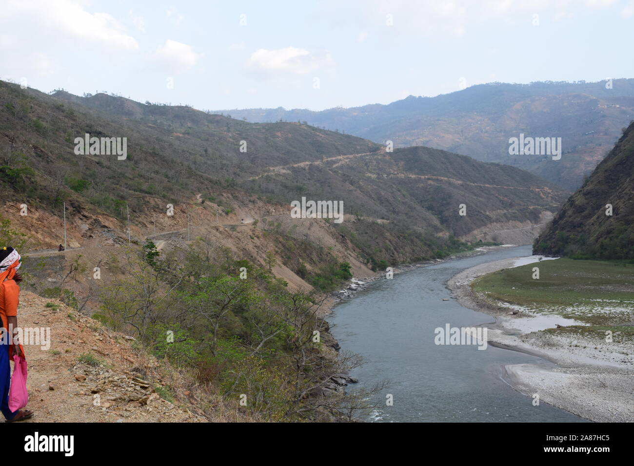 Beautiful scenery of Tamor River Nepal.The Tamor river is one of the ...