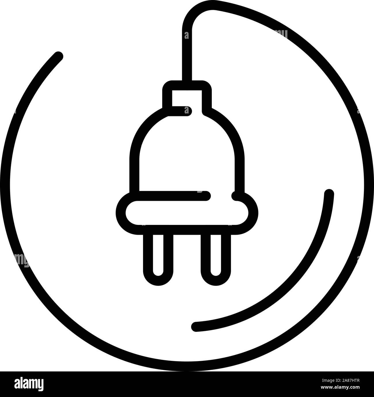 Electric vehicle plug icon, outline style Stock Vector Image & Art - Alamy