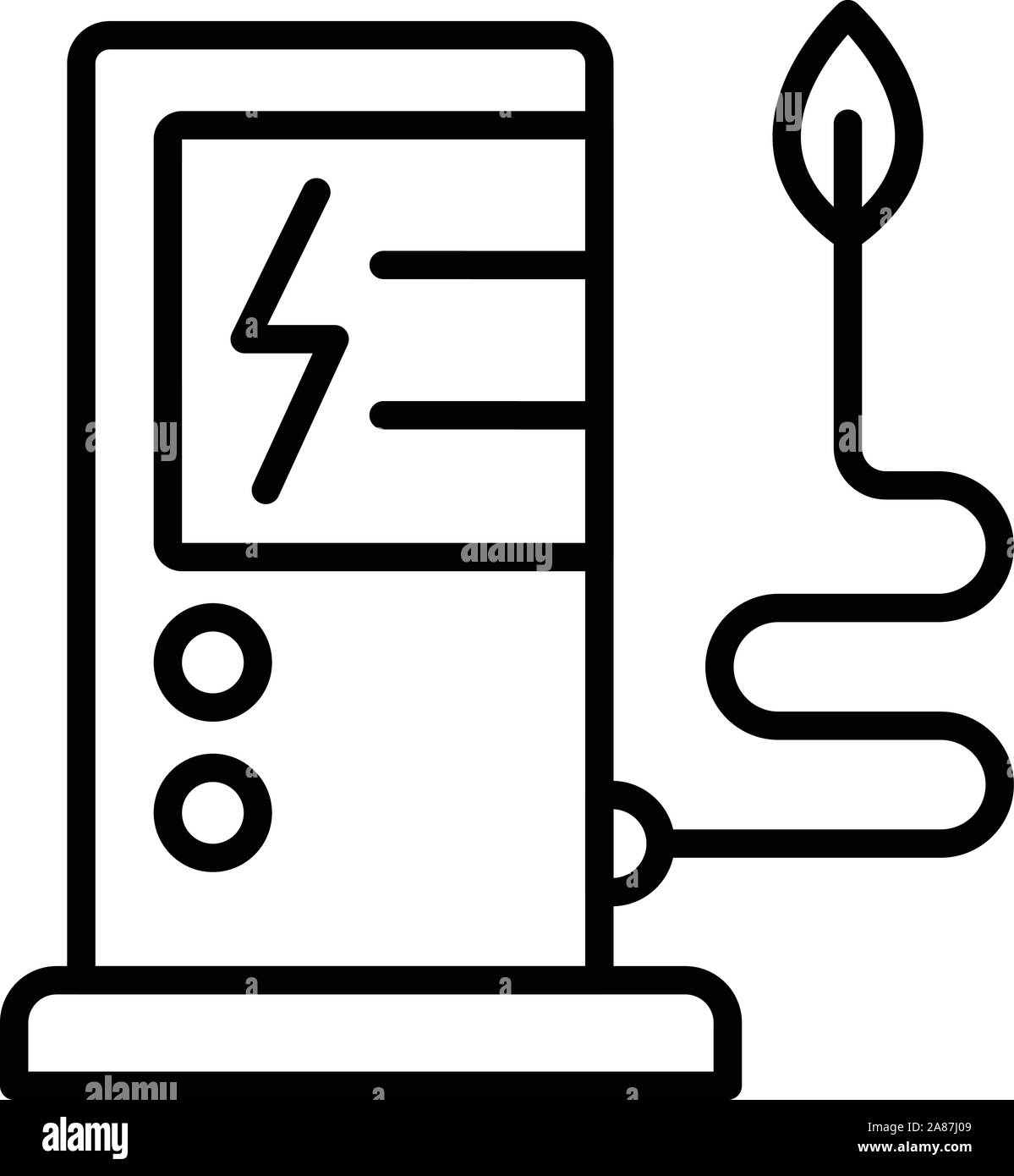 Electric refueling icon, outline style Stock Vector Image & Art - Alamy