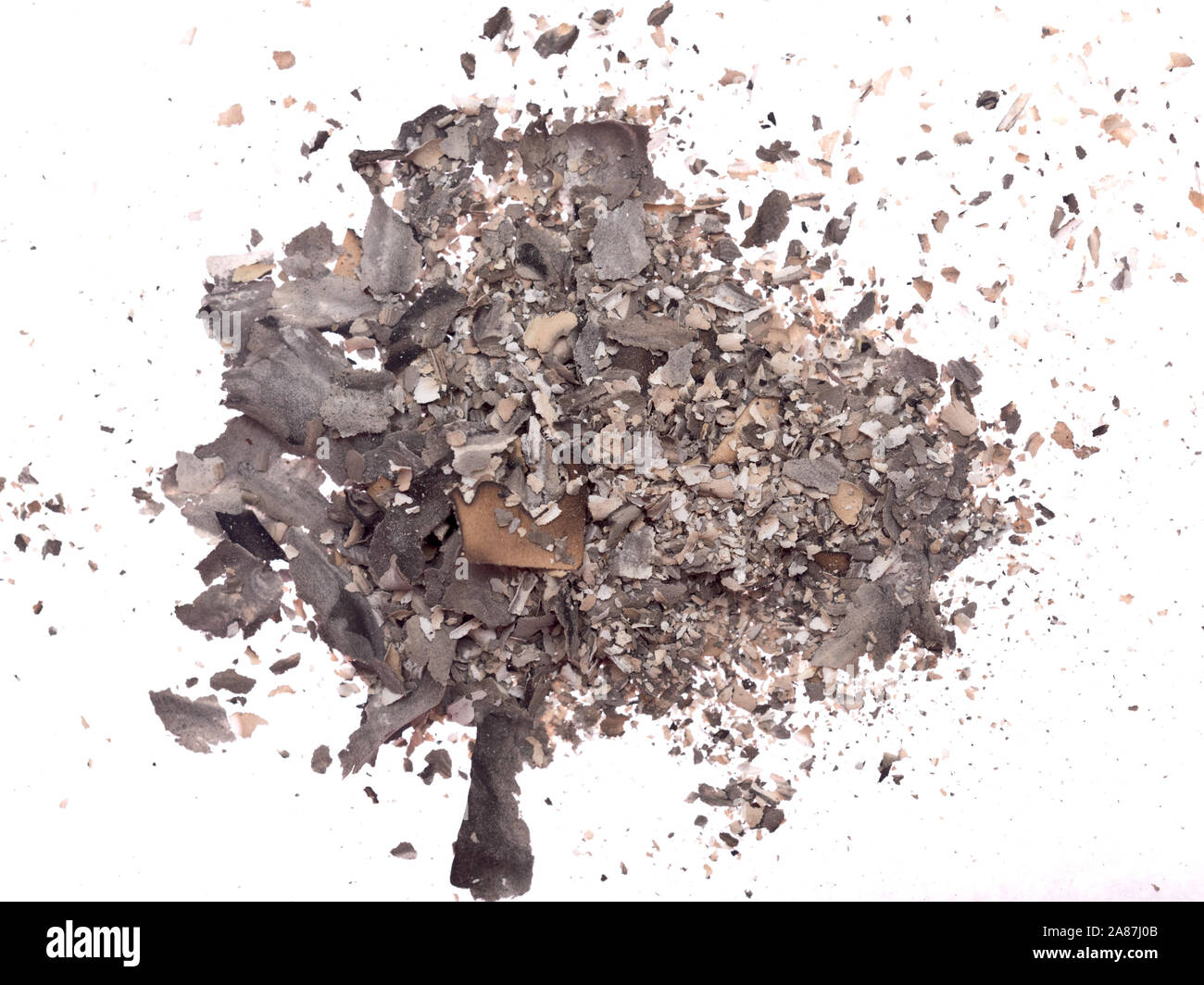 Ash isolated on white background Stock Photo - Alamy