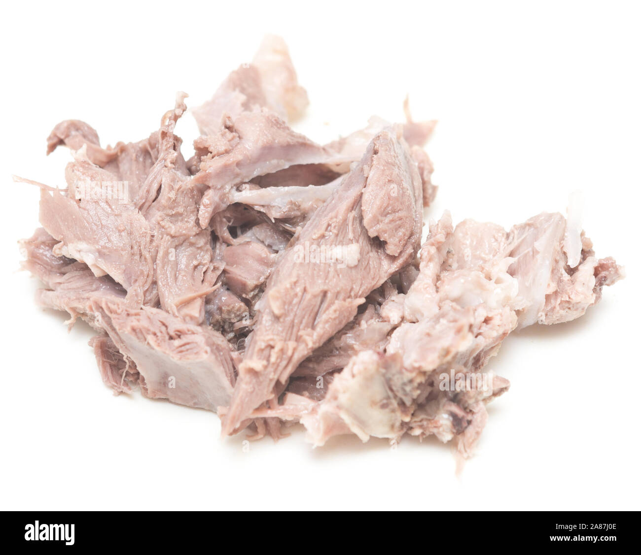 Boiled pork meat isolated on white background Stock Photo - Alamy