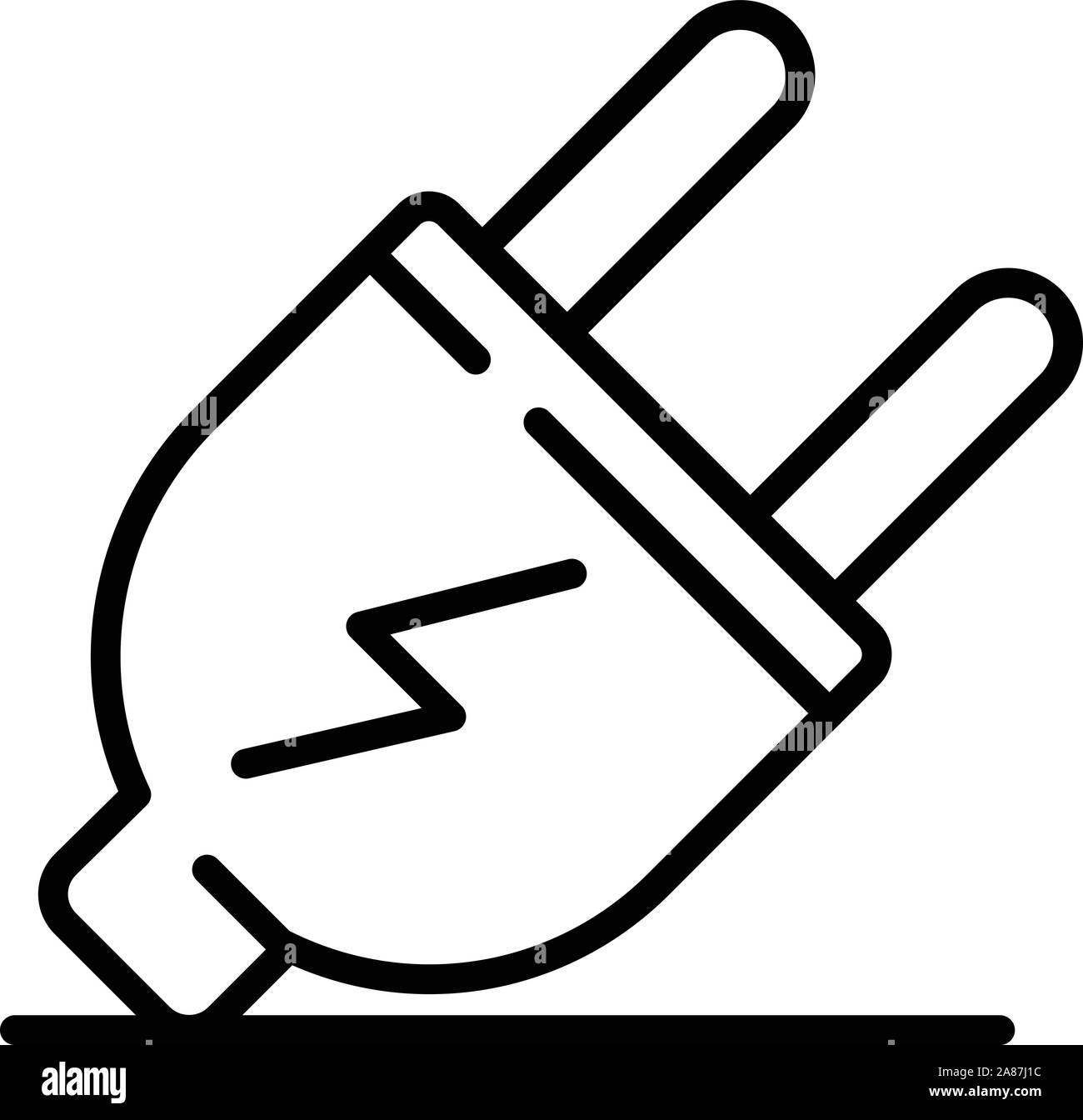 Electric car plug icon, outline style Stock Vector Image & Art - Alamy