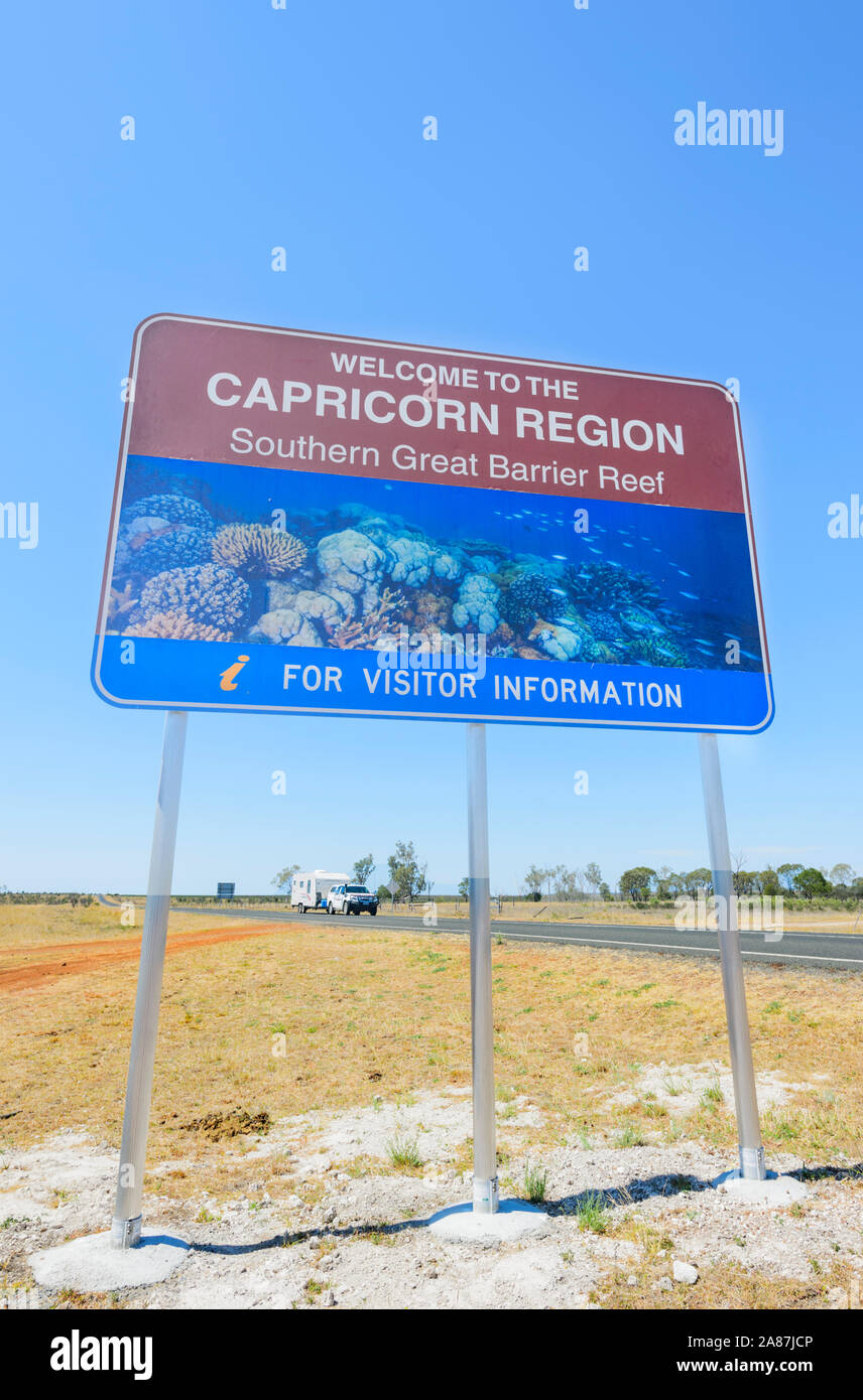 Welcome to the Capricorn Region sign in Outback Queensland, Australia ...