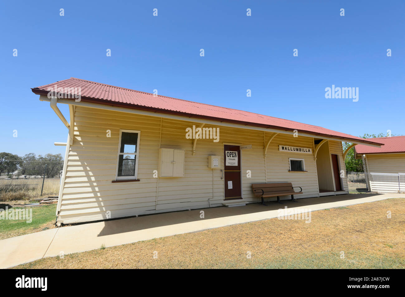 The old railway station at Wallumbilla, a town and locality in the ...