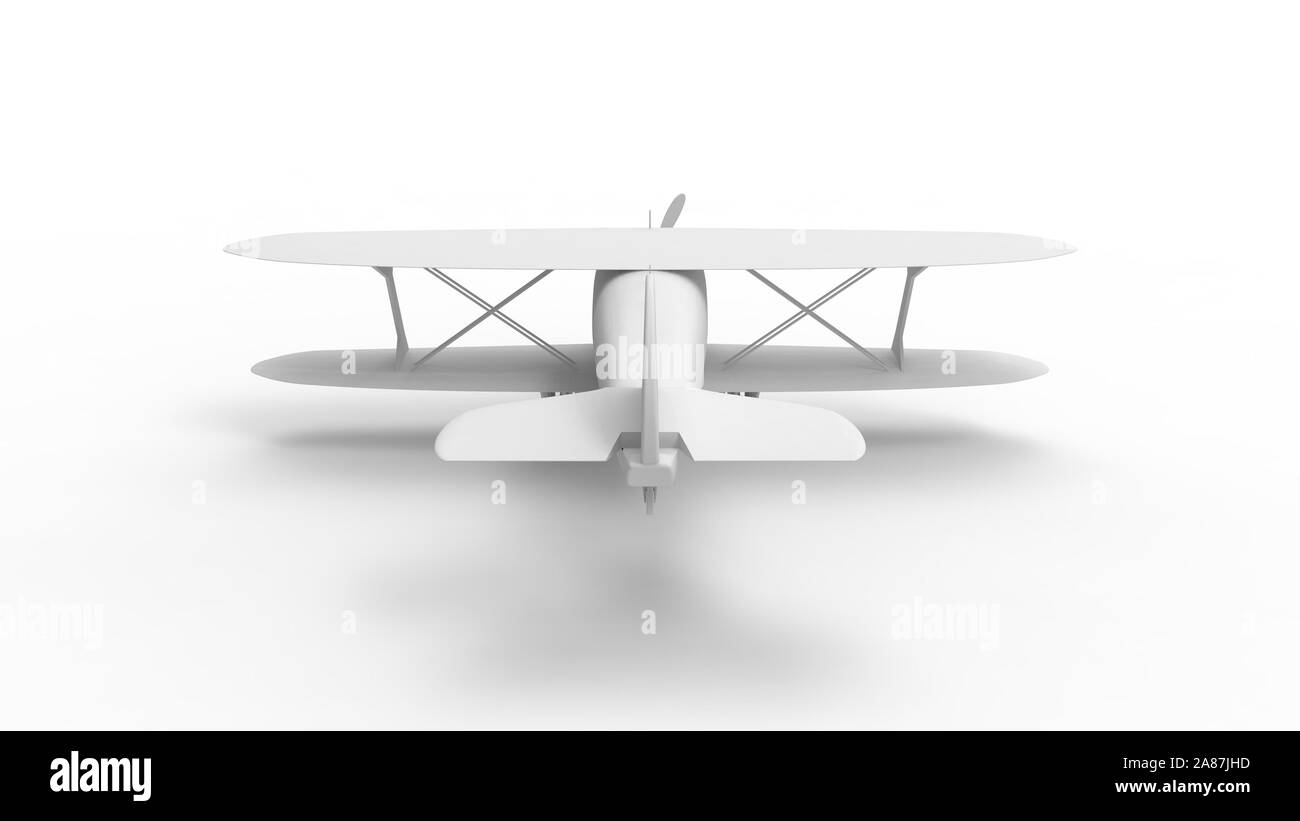 3d rendering of a bi plane isolated in white background Stock Photo - Alamy