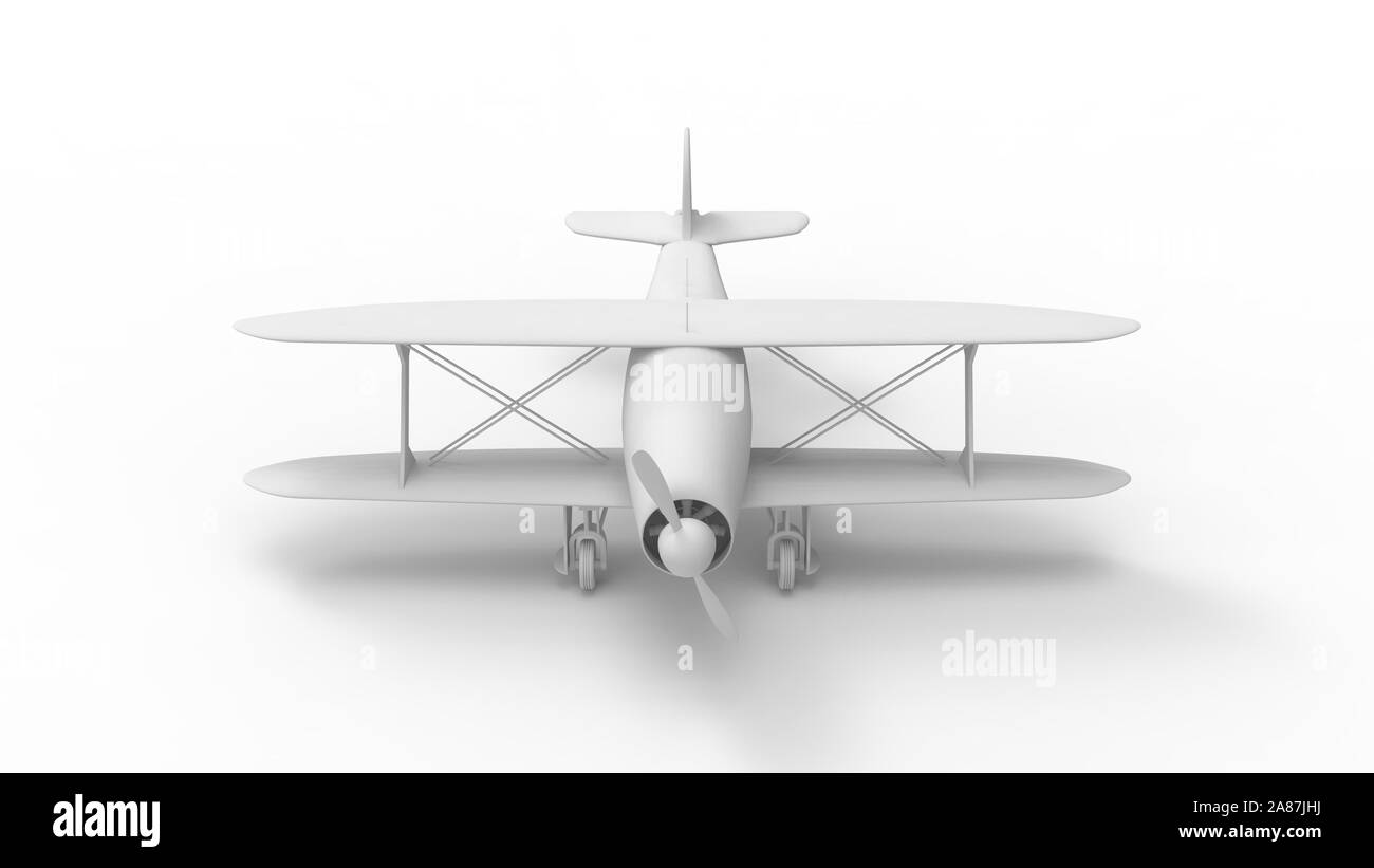 3d rendering of a bi plane isolated in white background Stock Photo - Alamy