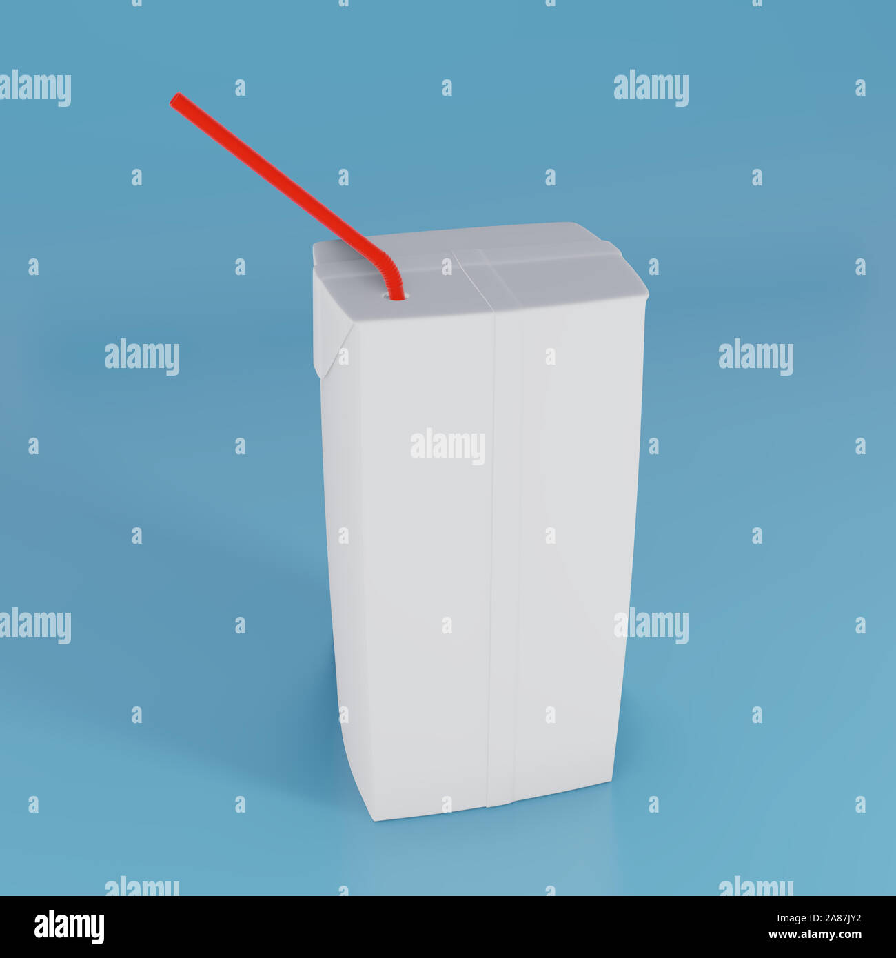 Blank juice boxes. Retail package mockup. 3d rendering Stock Photo - Alamy