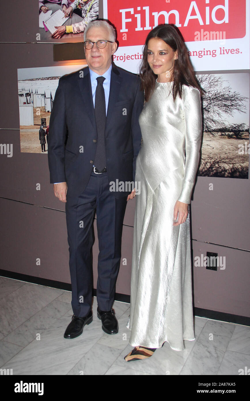 New York NY Nov 6: Katie Holmes and David Linde attends the FilmAid ...