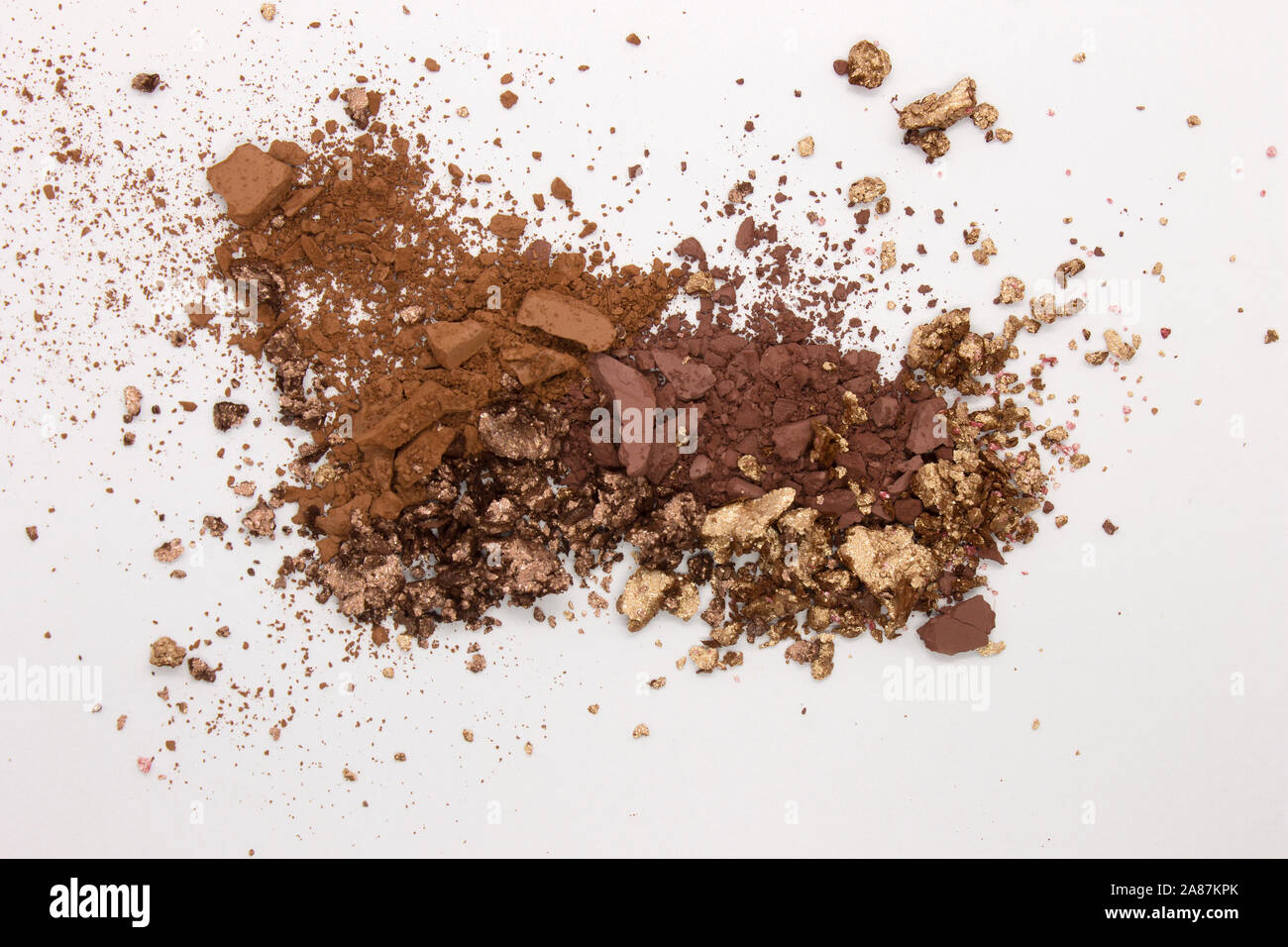 This is a photograph of a Matte Brown, Metallic Gold, and Deep Brown ...