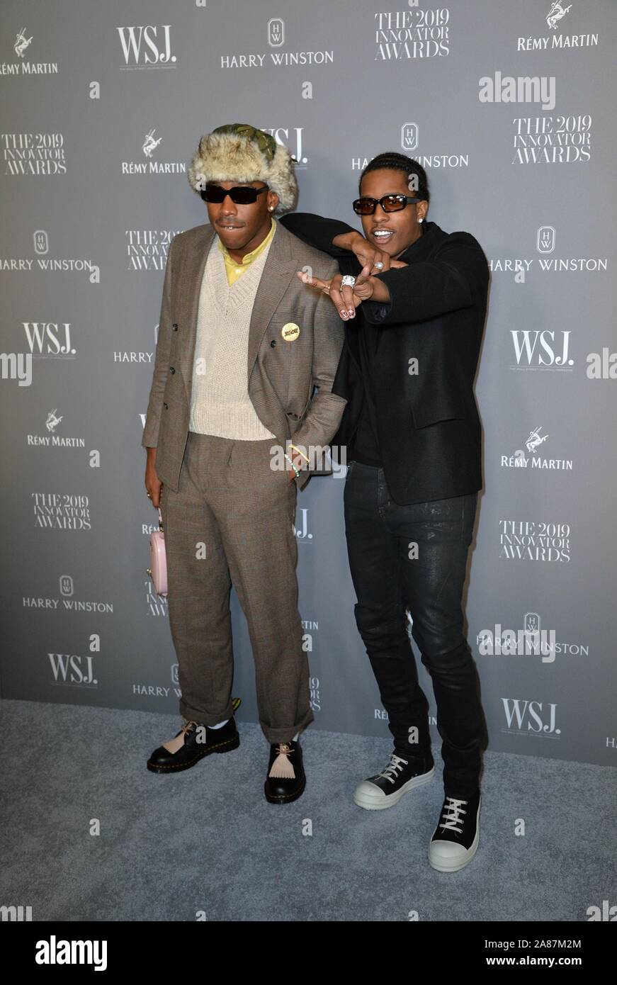 New York, NY, USA. 6th Nov, 2019. Tyler, the Creator, ASAP Rocky at ...