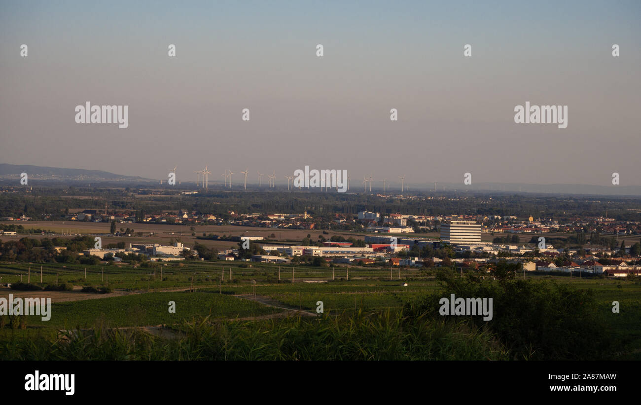 Cityscape with moody sunset sky hi-res stock photography and images - Alamy