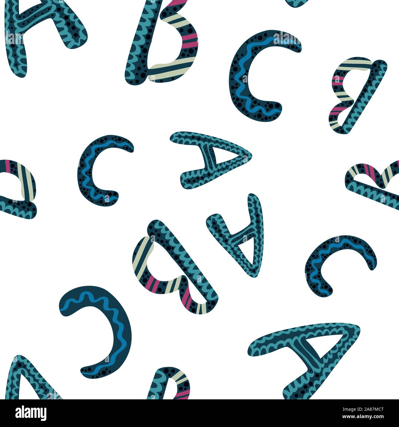 Seamless pattern of an uppercase on a white background. Vector ...