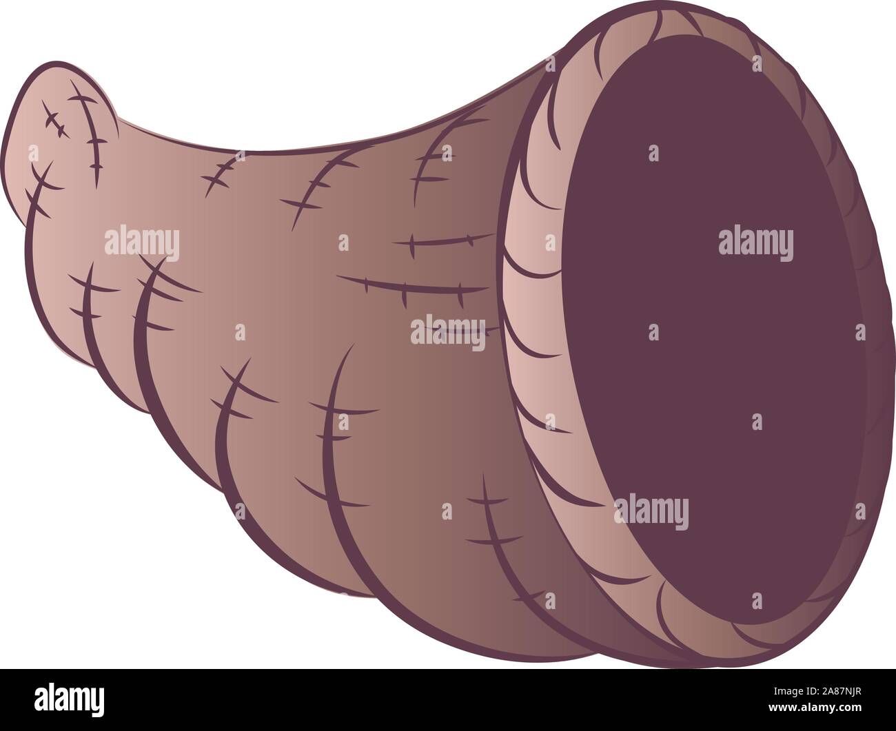 Traditional Thanksgiving horn of plenty, empty cornucopia cartoon ...