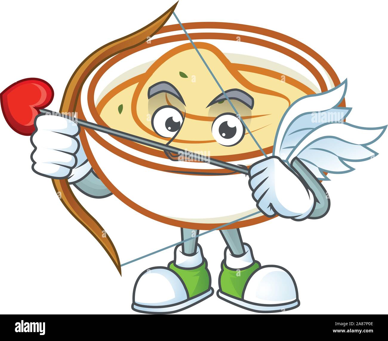 Mashed potatoes cartoon character with mascot cupid Stock Vector Image ...