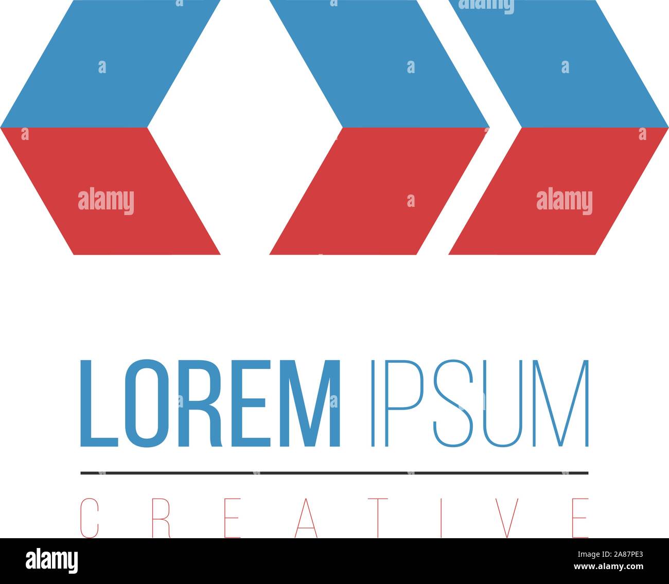 Three Chevron geometric arrows logo design template. company identity ...