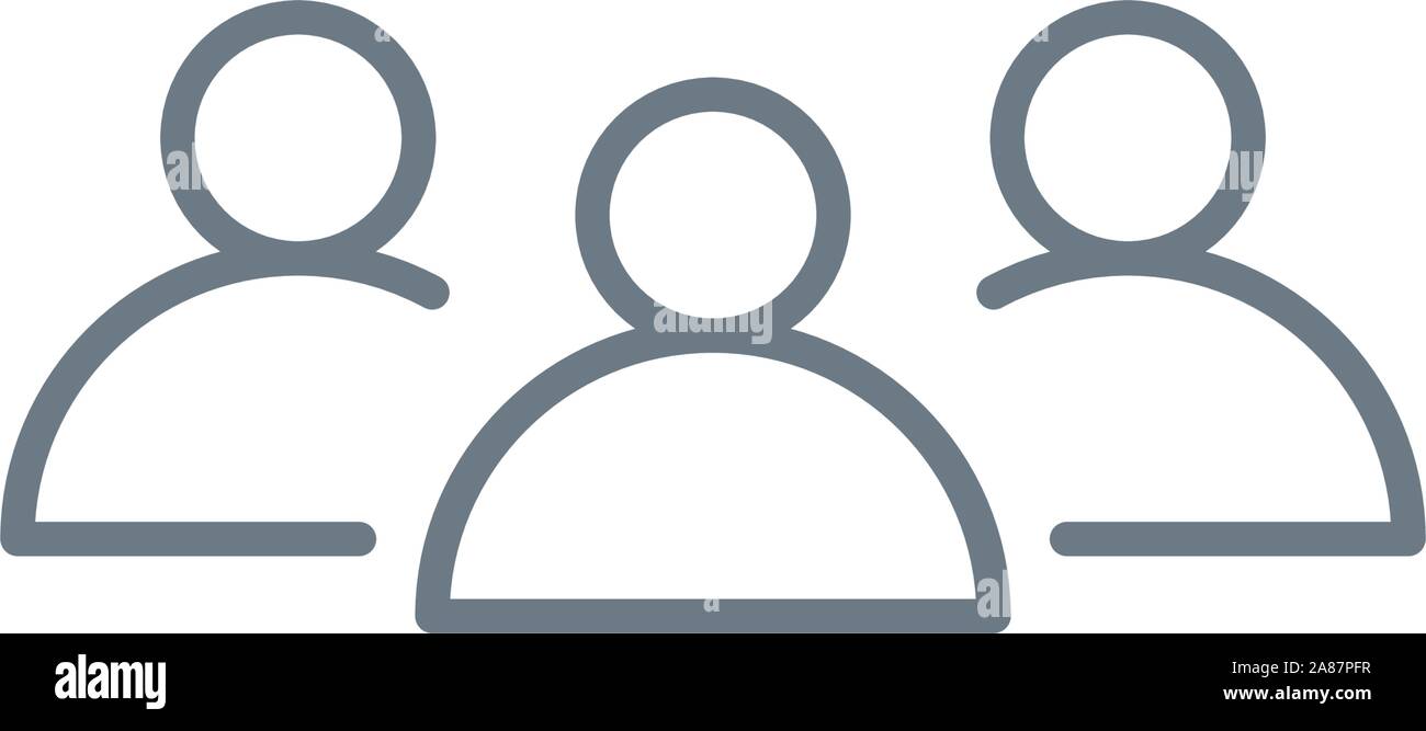 people line icon, leader outline linear pictogram. Editable stroke ...