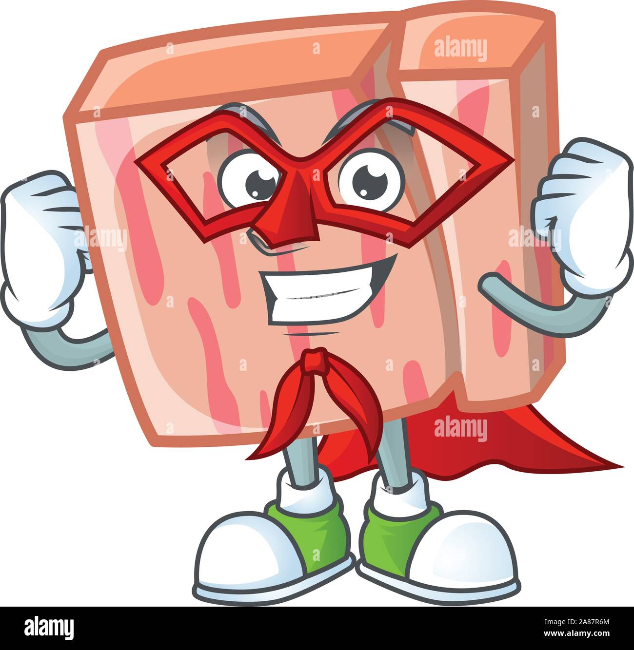 Meat for ingredient food with super hero mascot Stock Vector Image ...