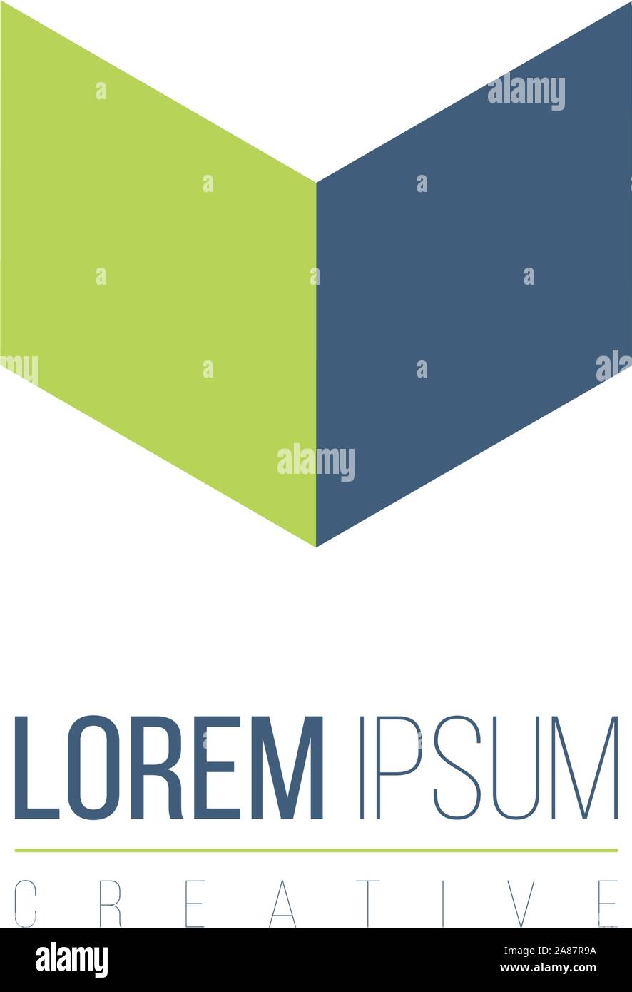 Chevron geometric arrow logo design template. company identity ...