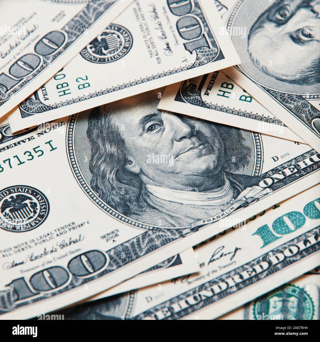 Cash of hundred dollar bills, dollar background image. A pile of one ...