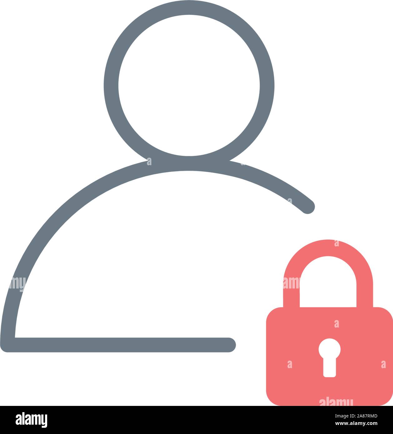 Safety Security Lock User Linear Icon Password Protected Login