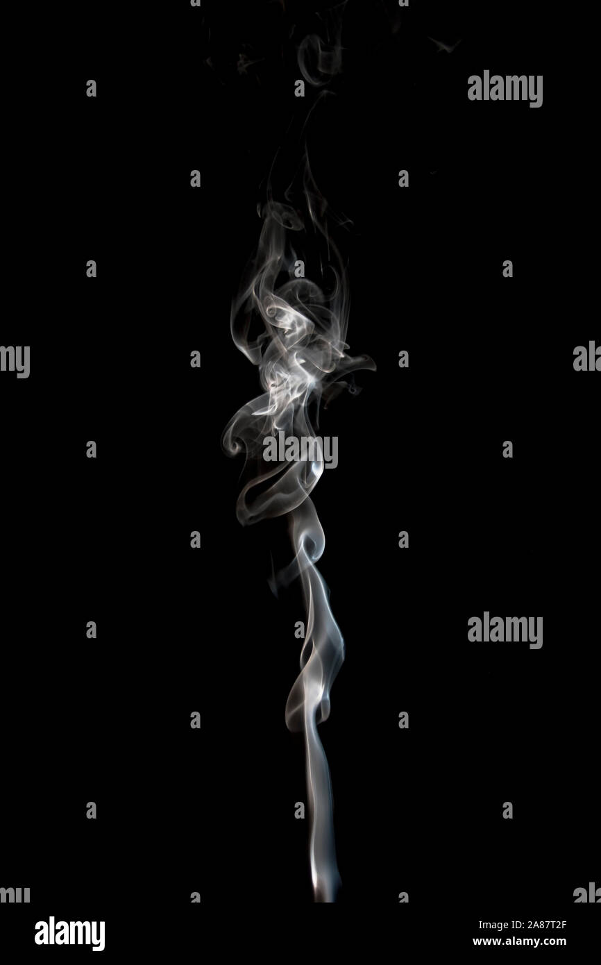 Pure smoke isolated on a black background Stock Photo - Alamy