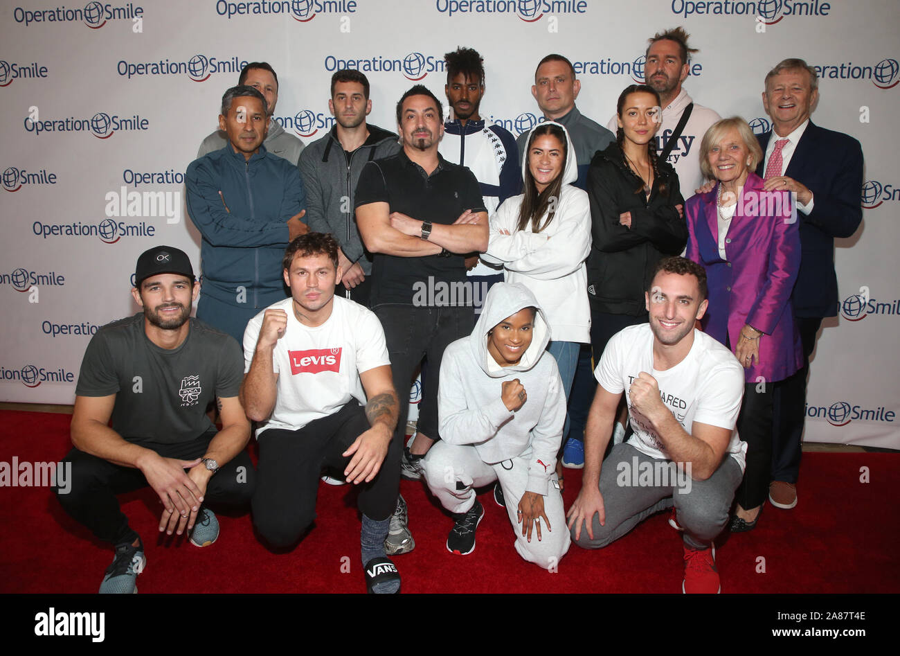 BEVERLY HILLS, CA - NOVEMBER 6: Dr. William P. Magee, Jr, Kathleen S. Magee, With Fighters, at ...