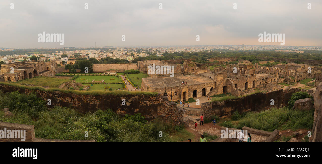 Hyderabad, India - October 12,2019 - Top Panoramic view of Historic ...