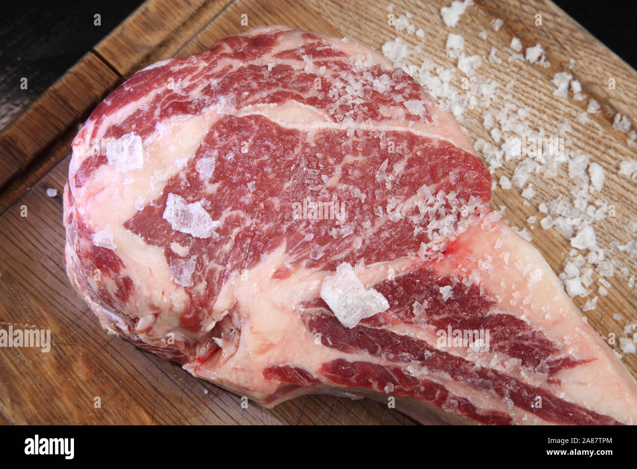 Raw fresh meat Ribeye Steak Tomahawk. Meat for steak. Beef steak. Raw ...