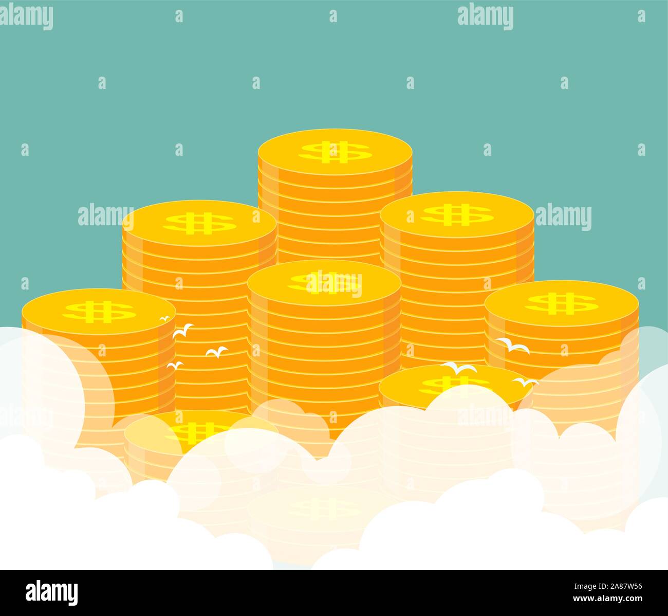 Coins currency money stack pictogram hi-res stock photography and ...