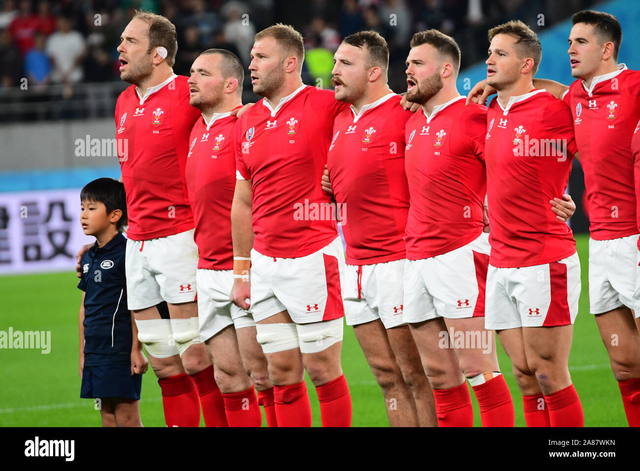Players of Wales before the 2019 Rugby World Cup Bronze final match ...