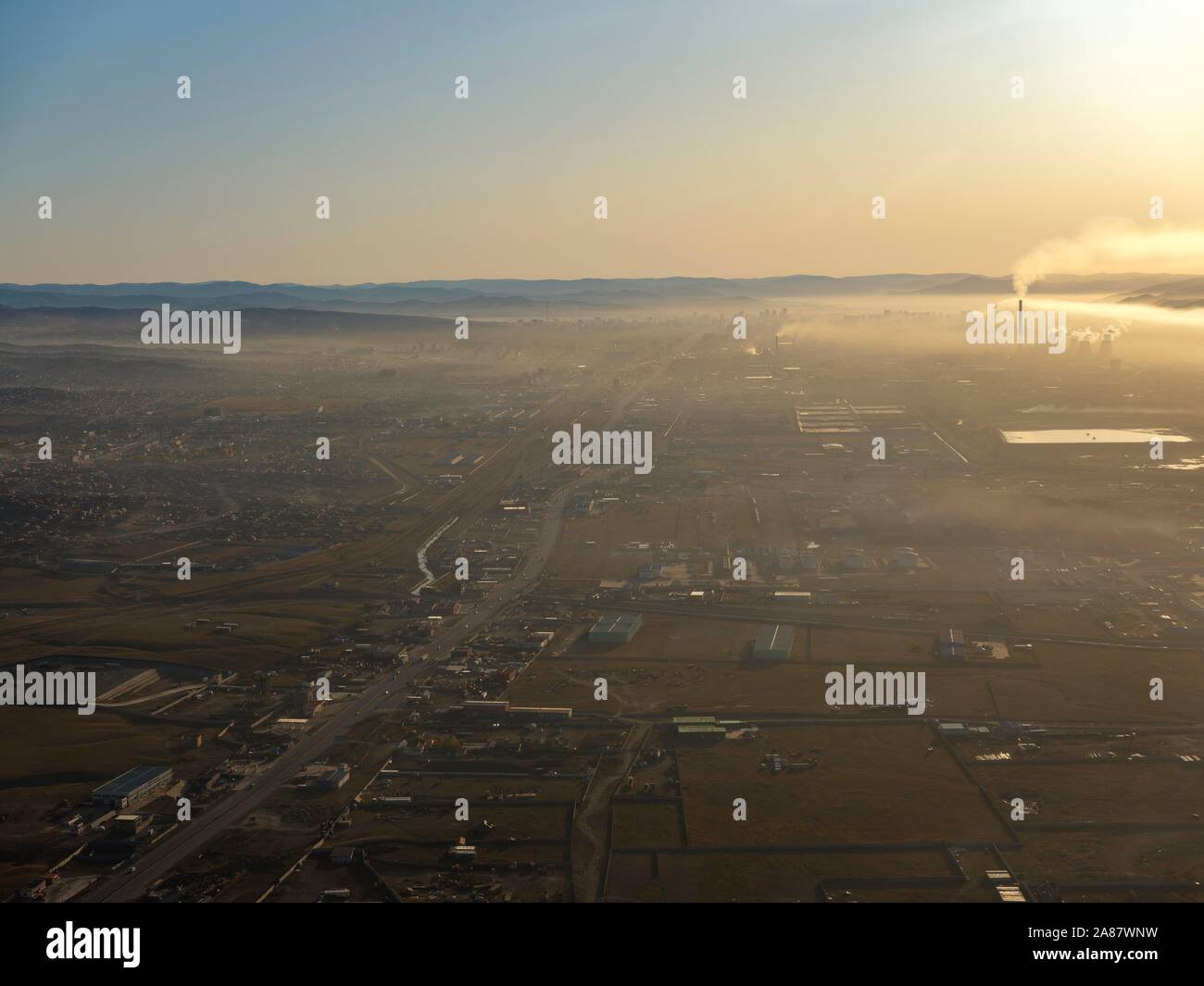 Ulan Bator, aerial view, Central Mongolia, Mongolia Stock Photo - Alamy
