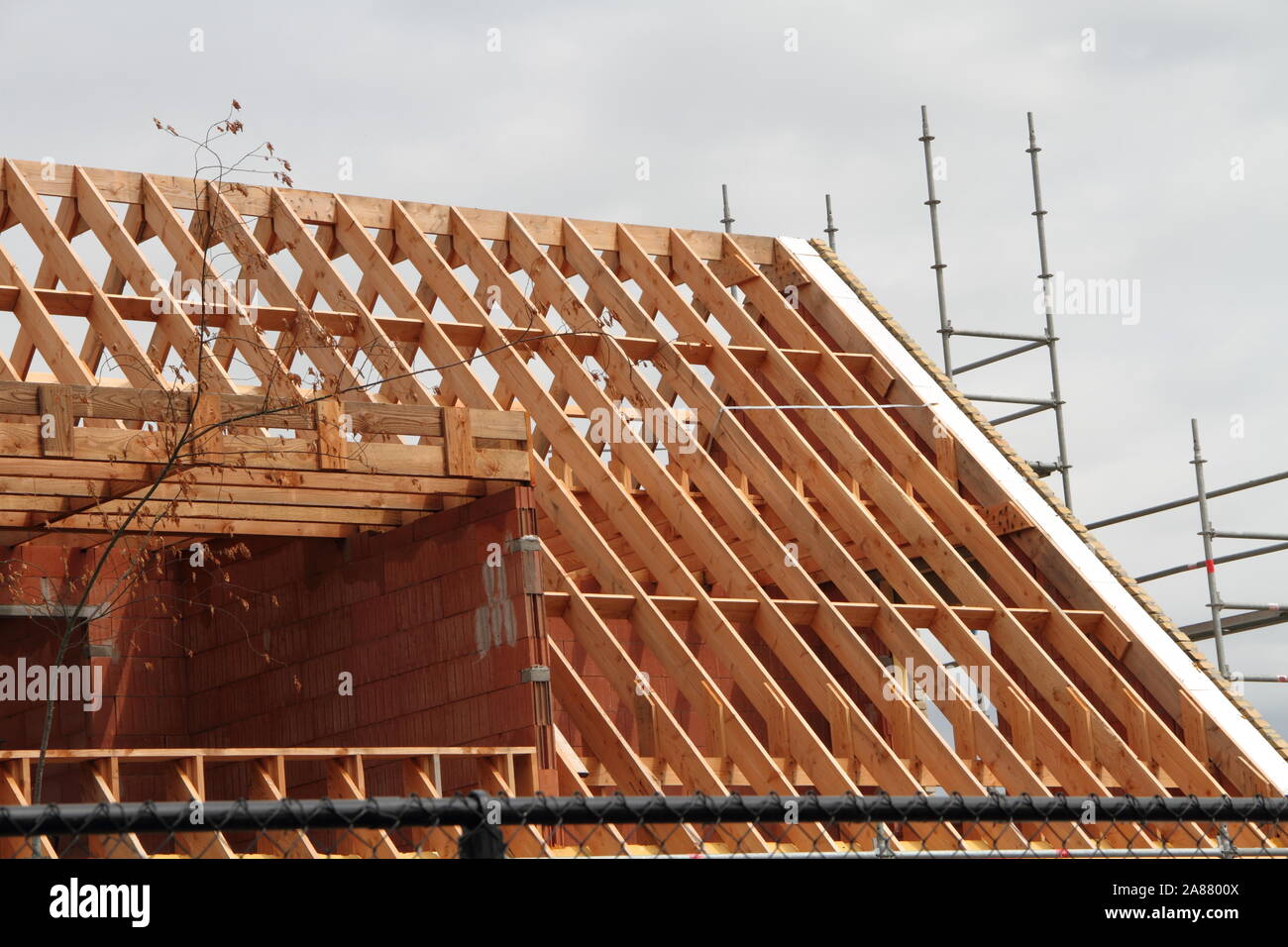 a new house rough construction Stock Photo - Alamy