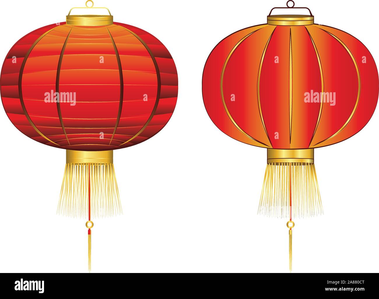 Decorative oriental Asian red paper lantern illustration Stock Vector ...
