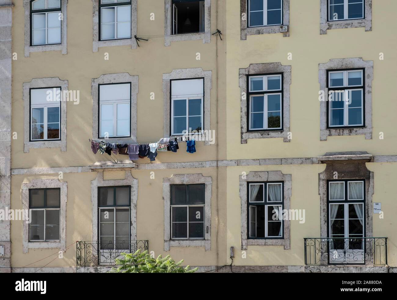 Character Buildings and Street Scene in Lisbon Portugal Stock Photo - Alamy