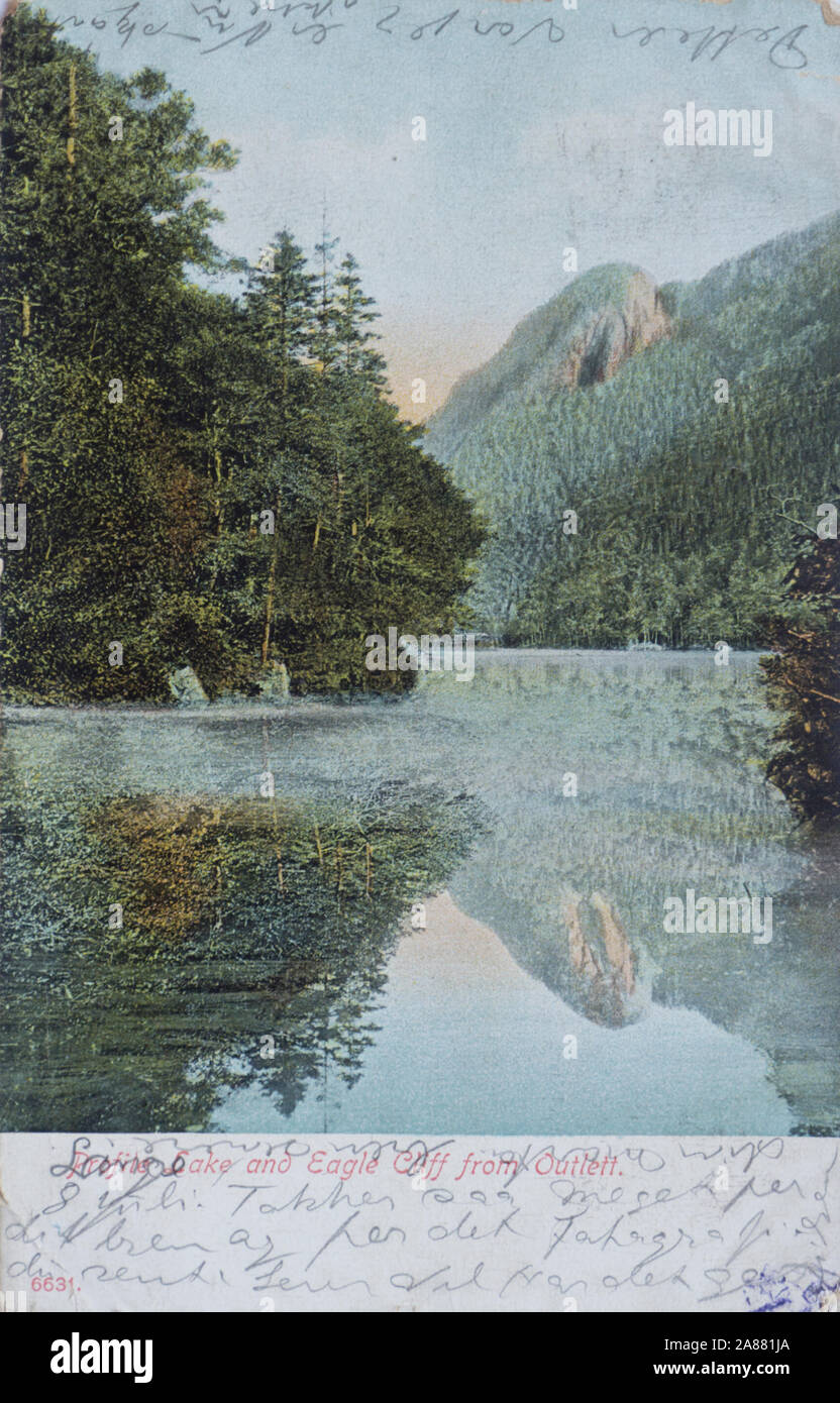 Profile lake and Eagle cliff Franconia Notch State Parkin in New ...