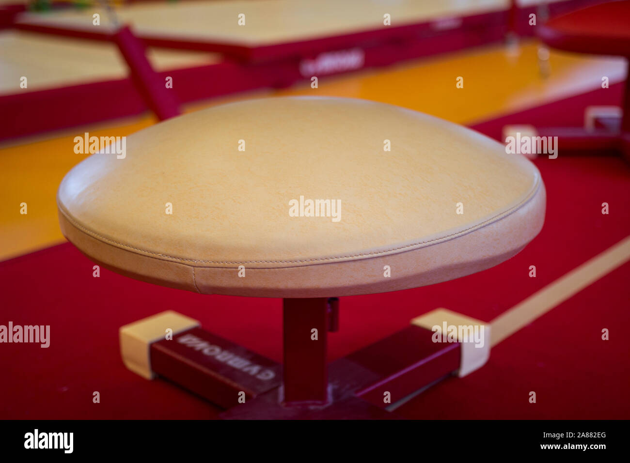 Gymnastic equipment in a gym Stock Photo - Alamy