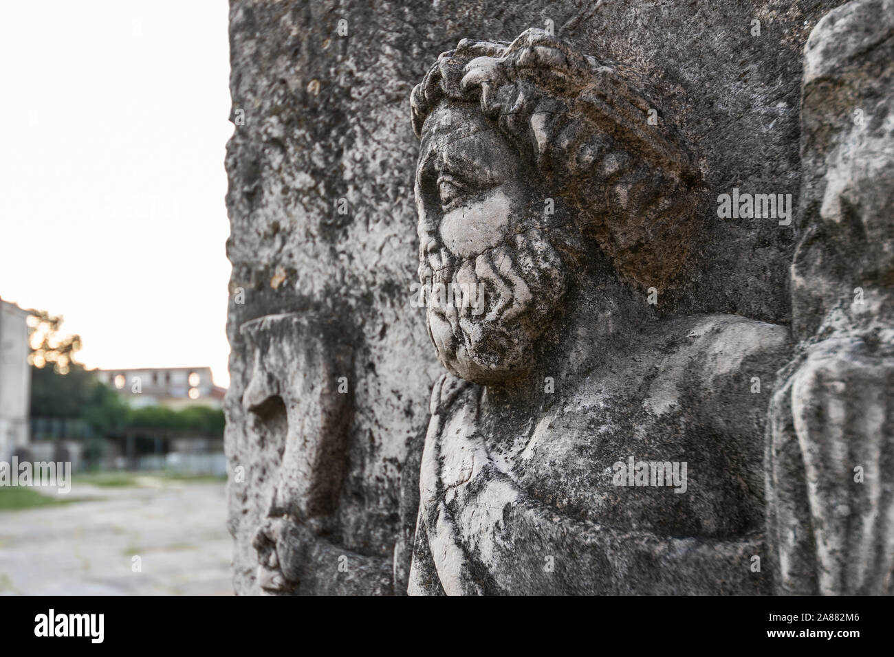 The ruins of the Roman amphitheater located in the Ancient Capua ...