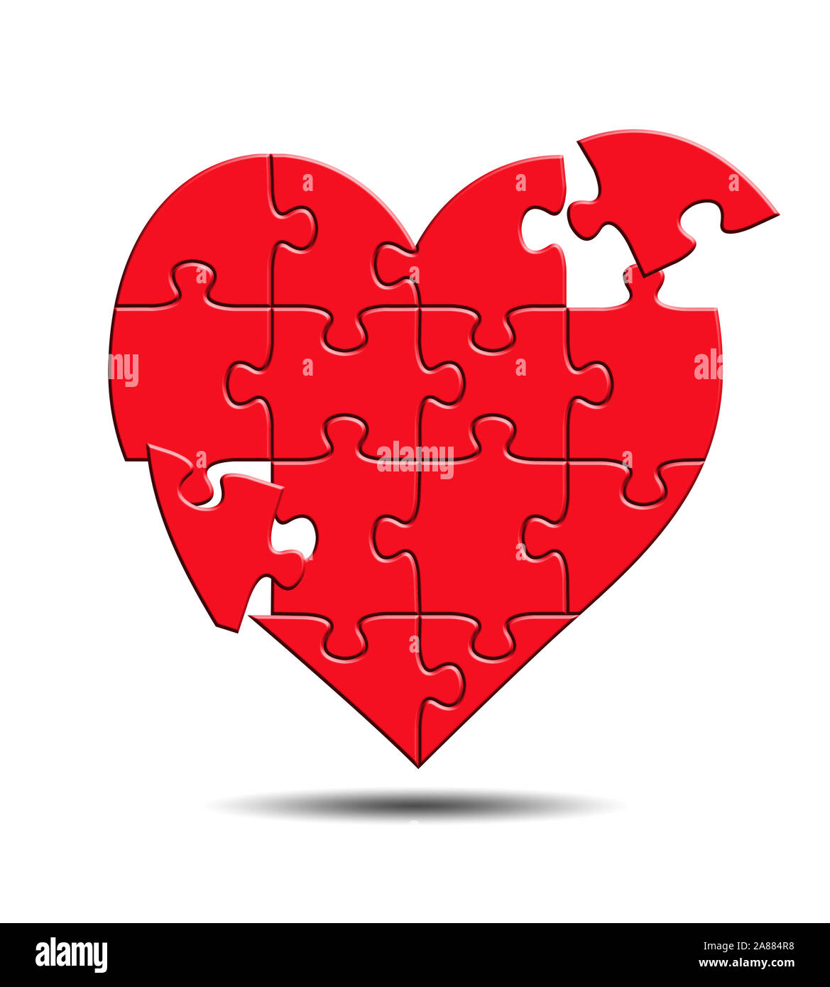 Heart puzzle hi-res stock photography and images - Alamy