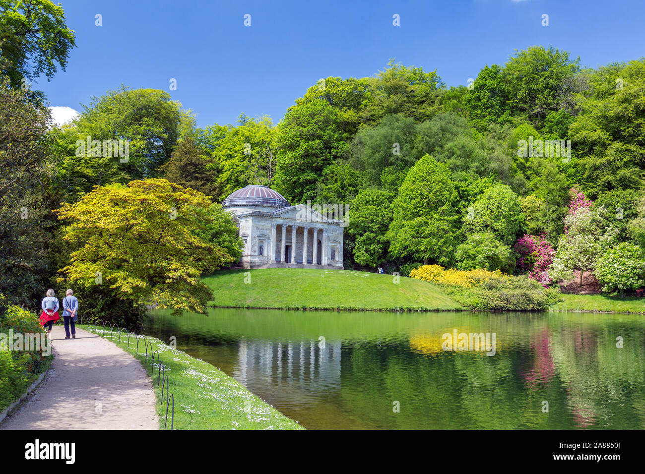 The Pantheon looks out over the lake and is surrounded by colourful ...