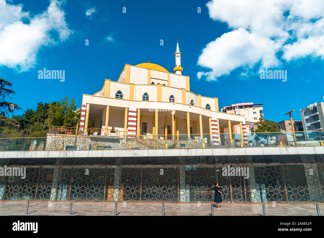 DURRES, ALBANIA - AUGUST 6, 2019 : Grand Fatih Mosque of Durres. The ...