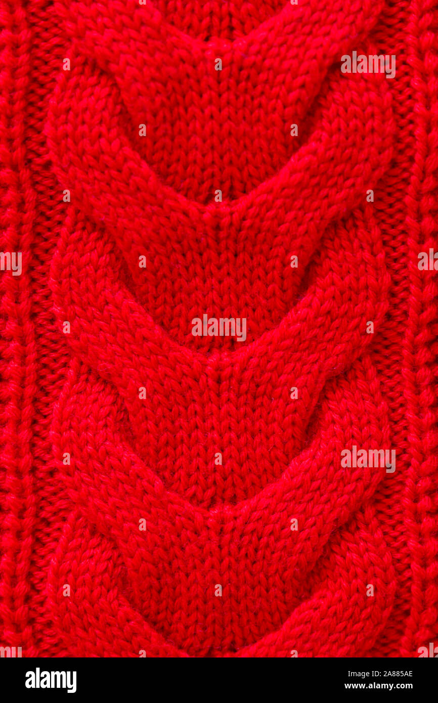 Red knitted winter sweater Background, red texture Stock Photo - Alamy