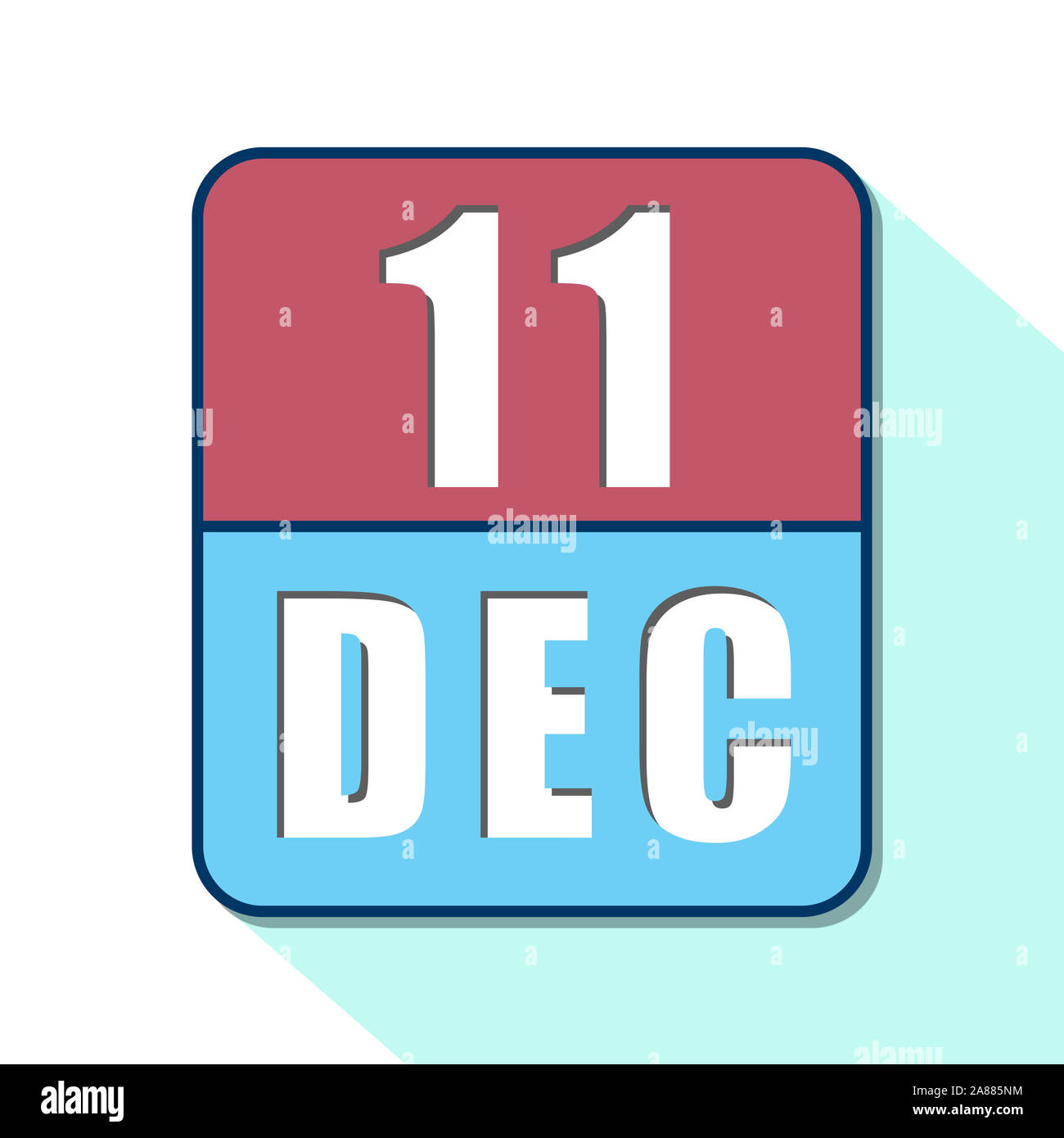 december 11th. Day 11 of month, Simple calendar icon on white ...