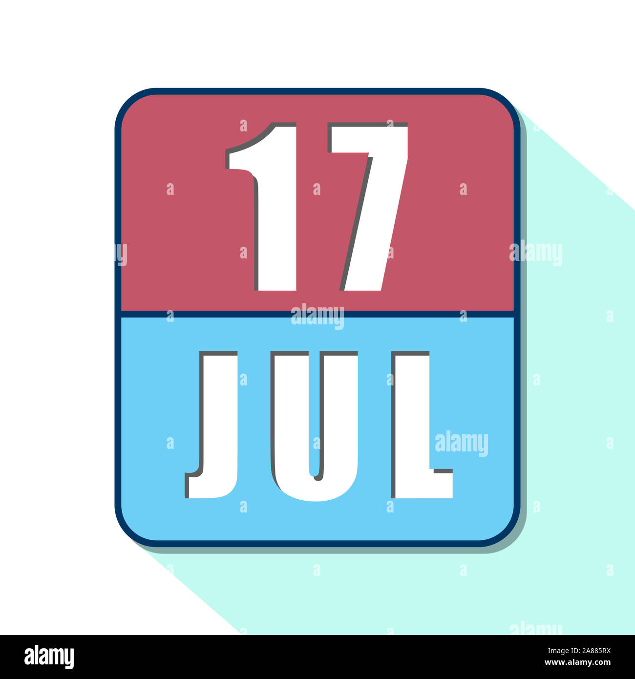 july 17th. Day 17 of month, Simple calendar icon on white background ...