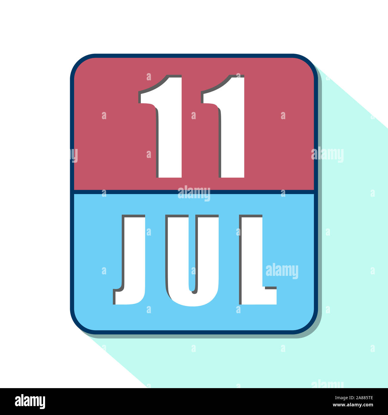 july 11th. Day 11 of month, Simple calendar icon on white background ...