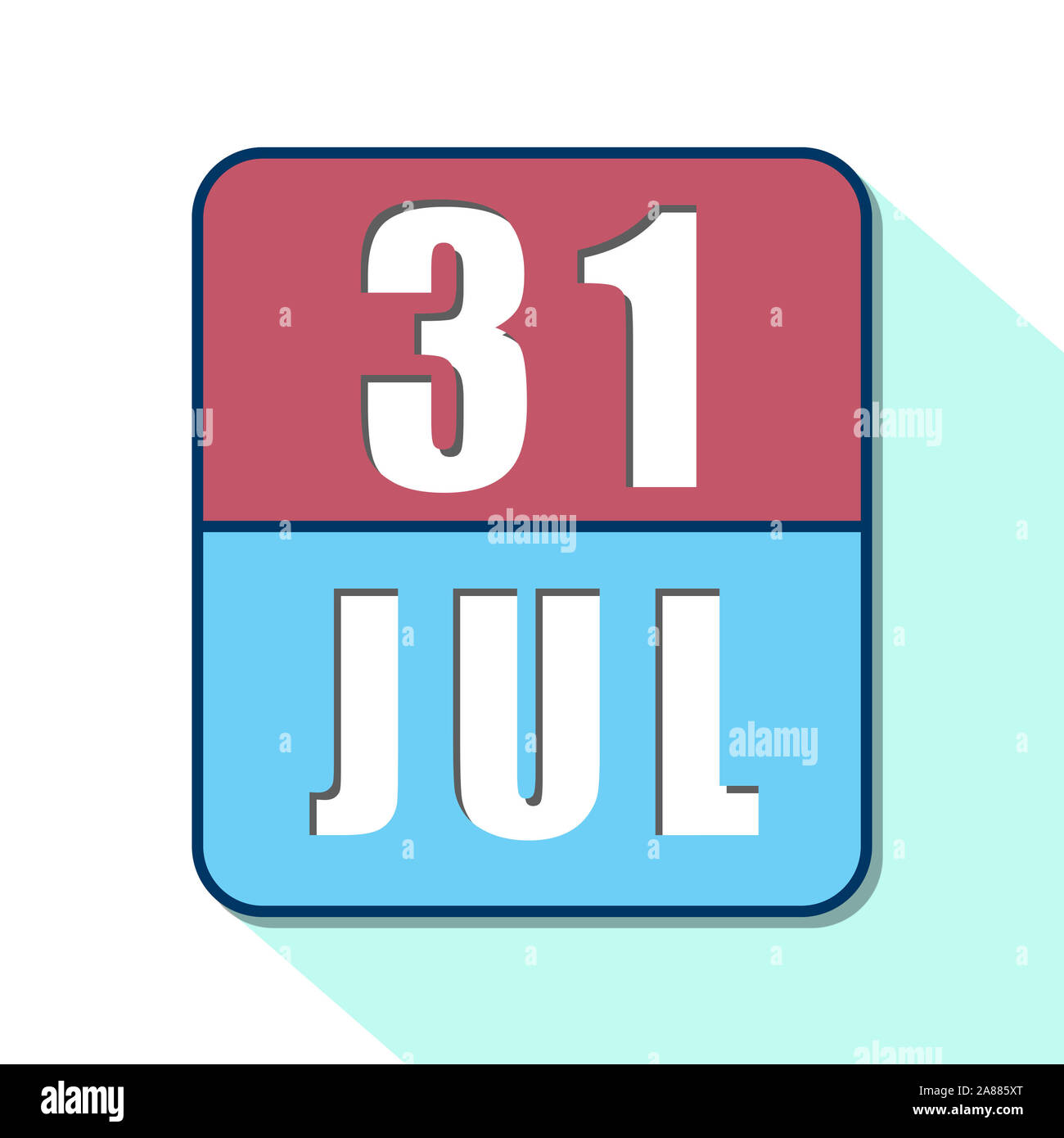 july 31st. Day 31of month, Simple calendar icon on white background ...