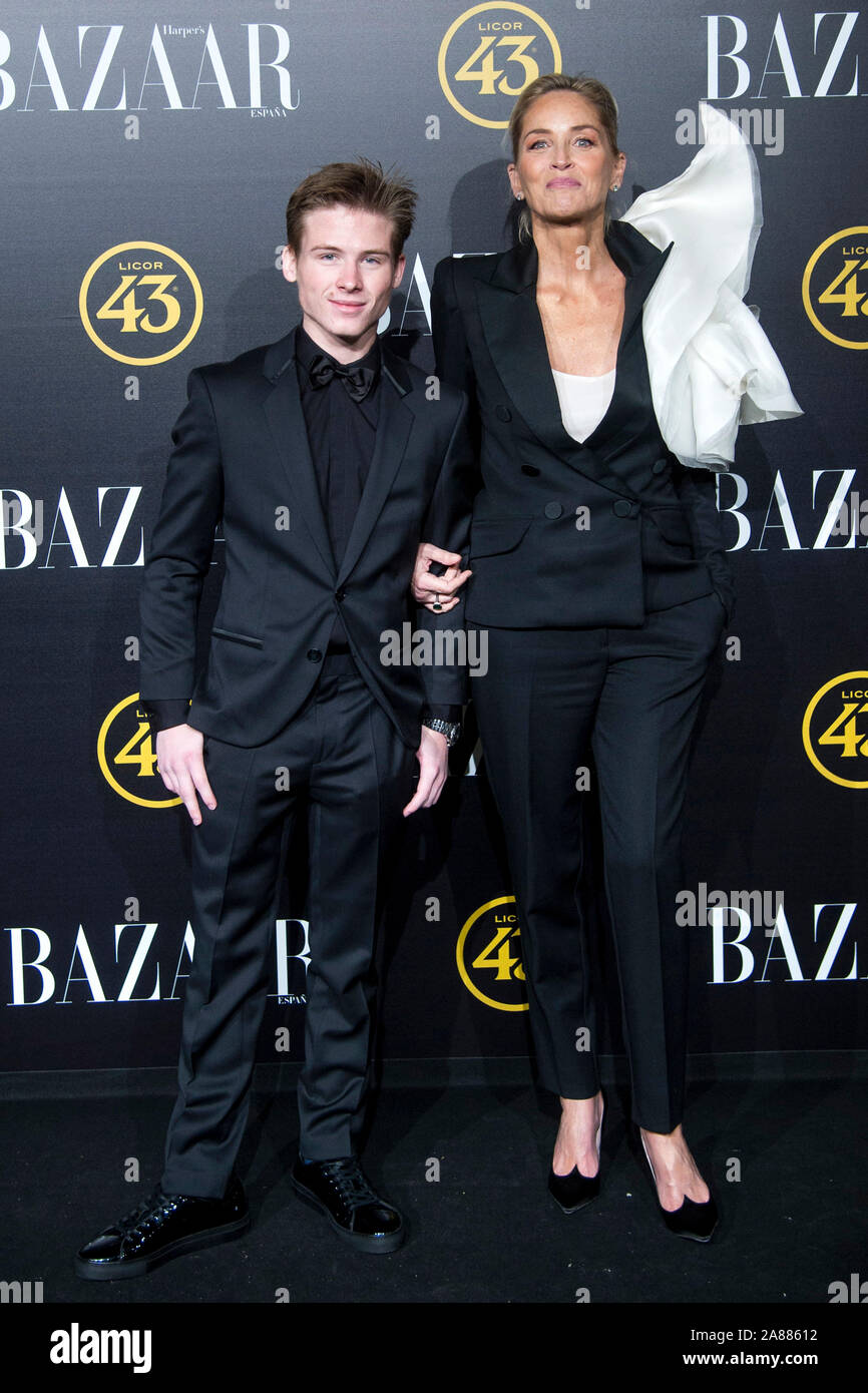 Sharon Stone with son Roan Joseph Bronstein at the Harper's Bazaar ...