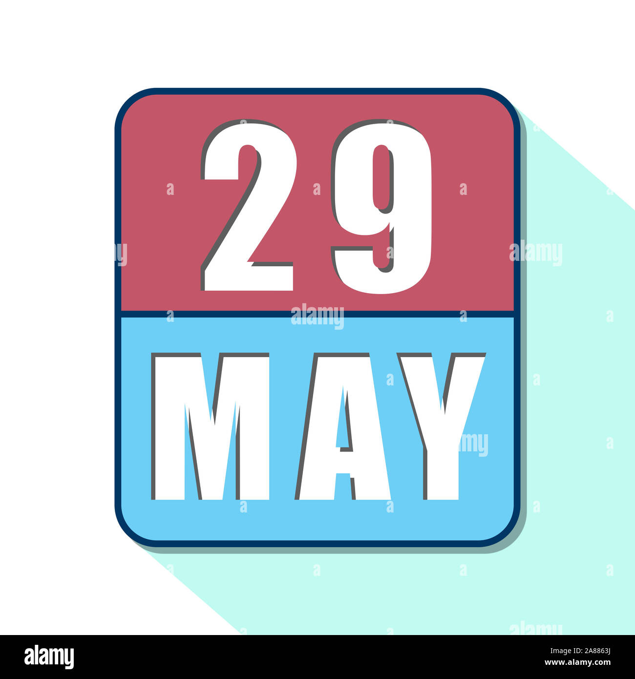 may 29th. Day 29 of month, Simple calendar icon on white background ...
