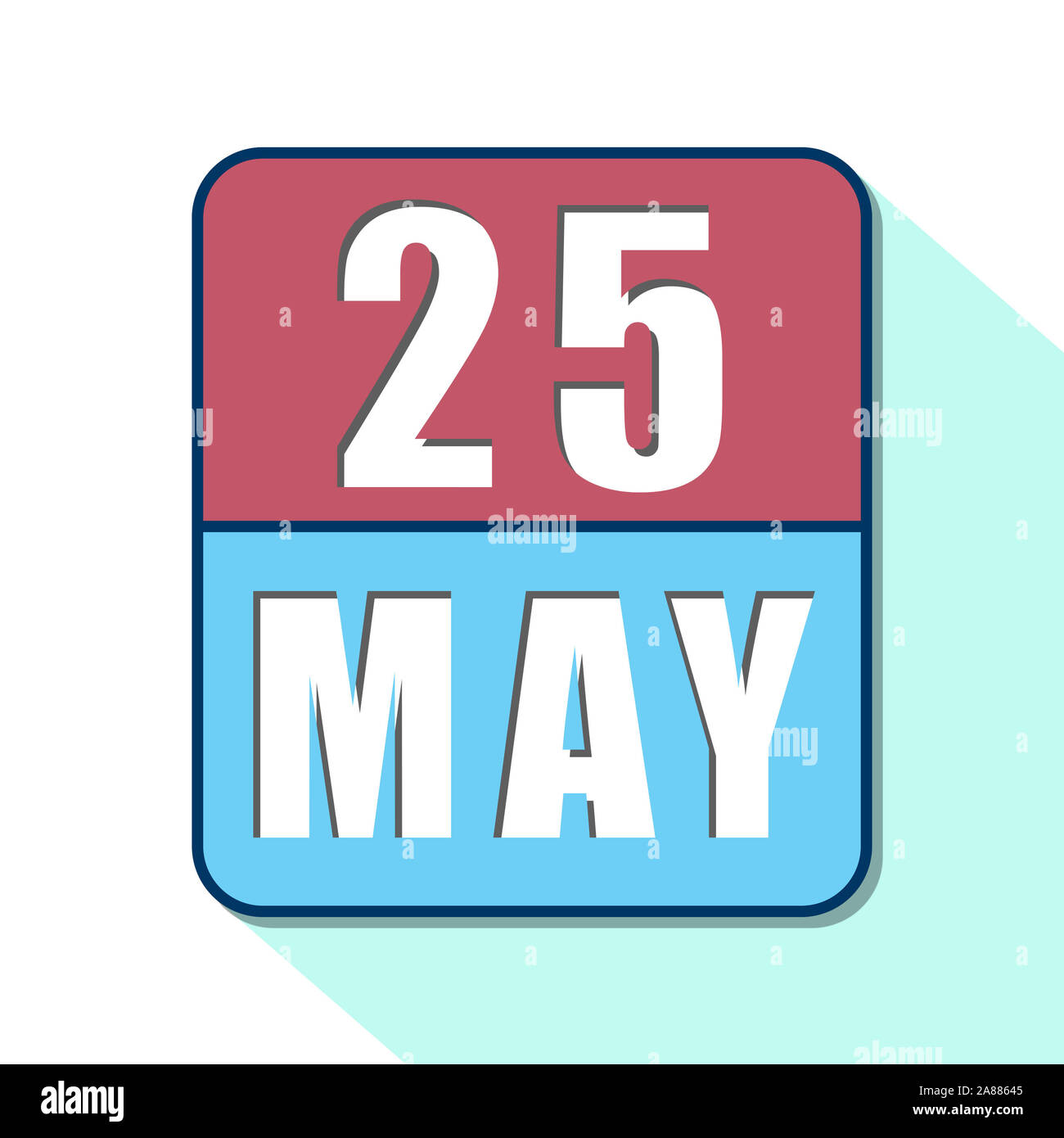 may 25th. Day 25 of month, Simple calendar icon on white background ...