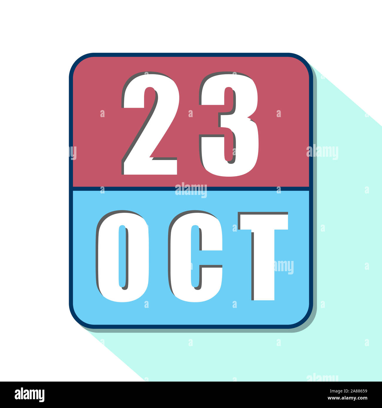 october 23rd. Day 23 of month, Simple calendar icon on white background ...